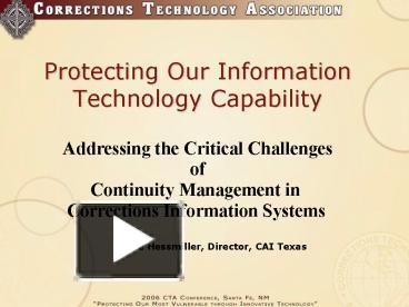 Protecting Our Information Technology Capability presentation | free to ...