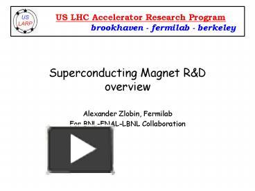 PPT – Superconducting Magnet R PowerPoint presentation | free to view ...