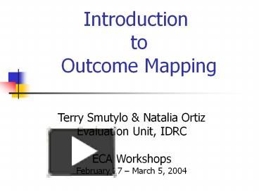 PPT – Introduction to Outcome Mapping PowerPoint presentation | free to ...
