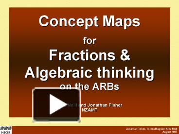 Concept Maps for Fractions presentation | free to view