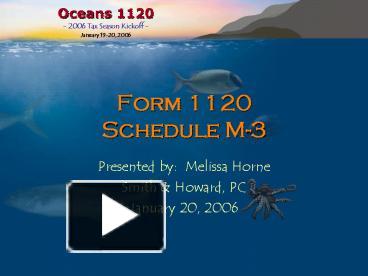 Form 1120 Schedule M3 presentation | free to view