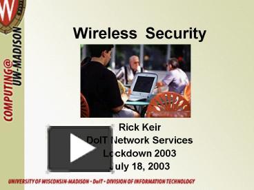 PPT – Wireless Security PowerPoint presentation | free to view - id ...