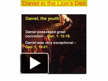 PPT – Daniel in the Lion PowerPoint presentation | free to view - id ...