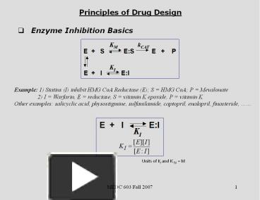 Principles of Drug Design presentation | free to view