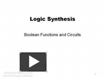 Logic Synthesis presentation | free to download