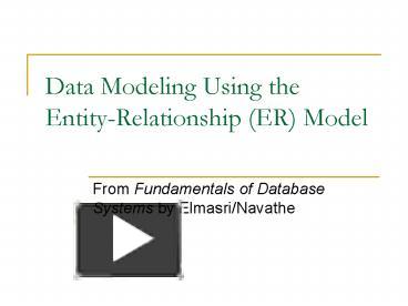 PPT – Data Modeling Using the EntityRelationship ER Model PowerPoint ...