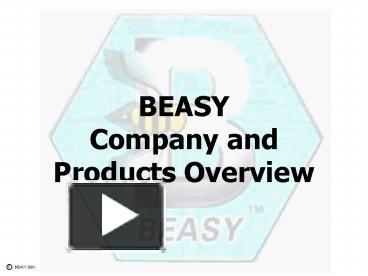BEASY Company and Products Overview presentation | free to view