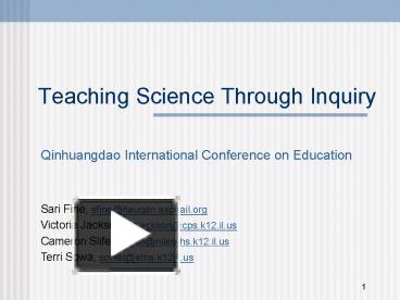 Teaching Science Through Inquiry presentation | free to view