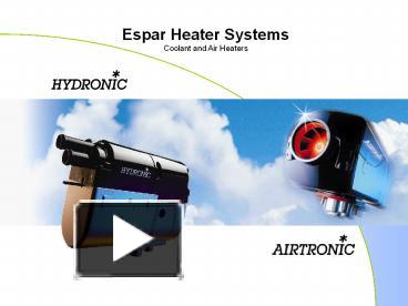 Espar Heater Systems presentation | free to view
