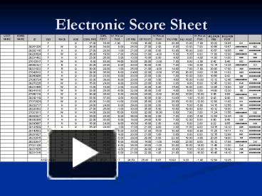 Electronic Score Sheet presentation | free to view