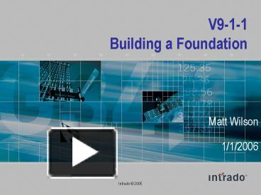 PPT – V911 Building a Foundation PowerPoint presentation | free to ...