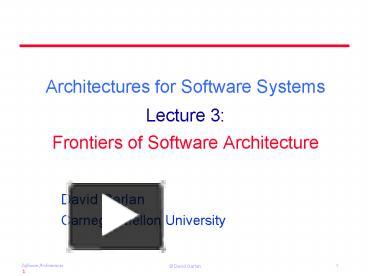 PPT – Architectures for Software Systems PowerPoint presentation | free ...