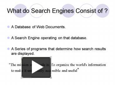 PPT – What do Search Engines Consist of PowerPoint presentation | free ...
