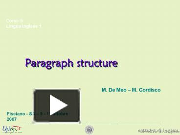 Paragraph structure presentation | free to view