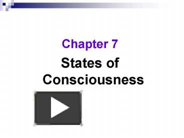 PPT – States of Consciousness PowerPoint presentation | free to view ...