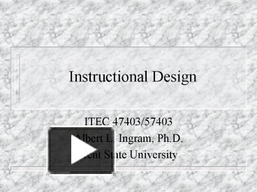 PPT – Instructional Design PowerPoint presentation | free to view - id ...