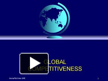 GLOBAL COMPETITIVENESS presentation | free to view