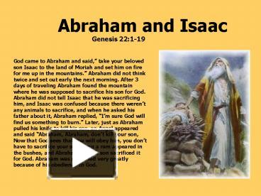 Abraham and Isaac presentation | free to view