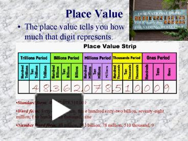 PPT – Place Value PowerPoint presentation | free to view - id: 15cfbc-ZDc1Z