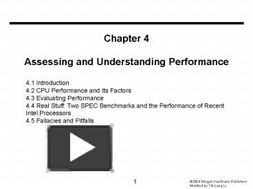 Chapter 4 Assessing and Understanding Performance presentation | free ...