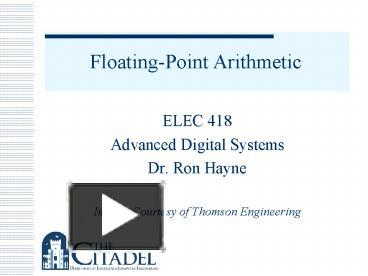PPT – FloatingPoint Arithmetic PowerPoint presentation | free to view ...