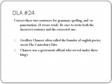 DLA presentation | free to view