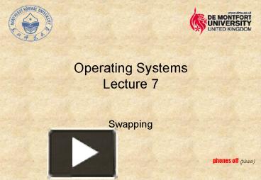 PPT – Operating Systems Lecture 7 PowerPoint presentation | free to ...