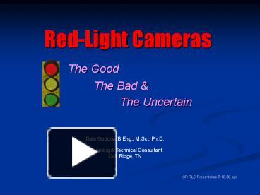RedLight Cameras presentation | free to view