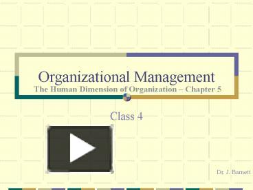 PPT – Organizational Management PowerPoint presentation | free to view ...