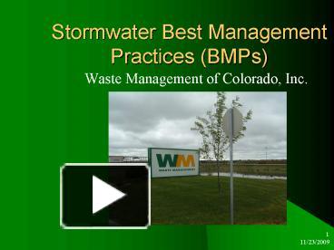Stormwater Best Management Practices BMPs presentation | free to view