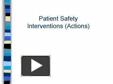 PPT – National Center for Patient Safety PowerPoint presentation | free ...
