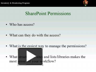 SharePoint Permissions presentation | free to view