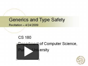 PPT – Generics and Type Safety PowerPoint presentation | free to ...