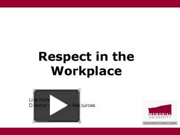 Respect in the Workplace presentation | free to view