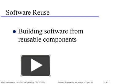Software Reuse presentation | free to view