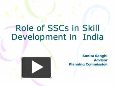 PPT – Role of SSCs in Skill Development in India PowerPoint ...