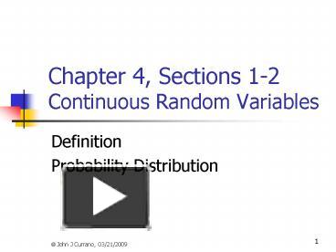 PPT – Chapter 4, Sections 12 Continuous Random Variables PowerPoint ...