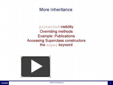 PPT – More Inheritance PowerPoint presentation | free to view - id ...