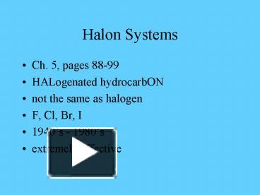 Halon Systems presentation | free to view