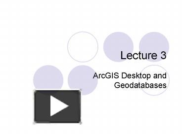 ArcGIS Desktop and Geodatabases presentation | free to view