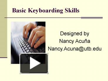 Basic Keyboarding Skills presentation | free to view