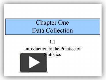 PPT – Chapter One Data Collection PowerPoint presentation | free to ...