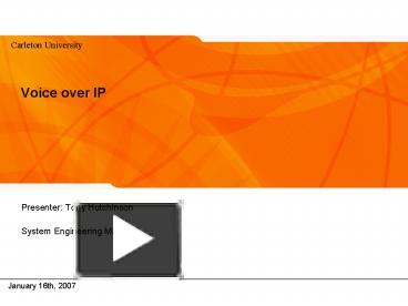 PPT – Voice over IP PowerPoint presentation | free to view - id: 160ee9 ...