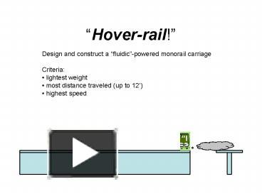 PPT – Hoverrail PowerPoint presentation | free to view - id: 160f41-ZDc1Z