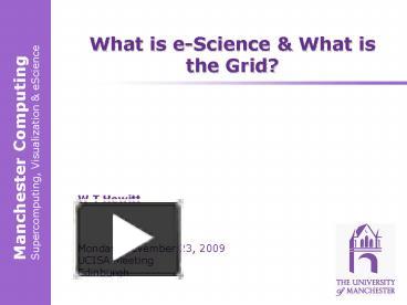 What is eScience presentation | free to view