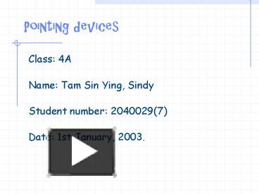 Pointing devices presentation | free to view