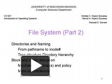 PPT – File System Part 2 PowerPoint presentation | free to view - id ...