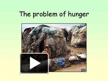PPT – The problem of hunger PowerPoint presentation | free to view - id ...