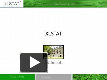 XLSTAT presentation | free to view
