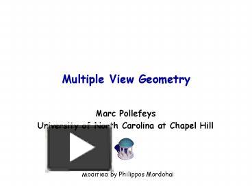 Multiple View Geometry presentation | free to view